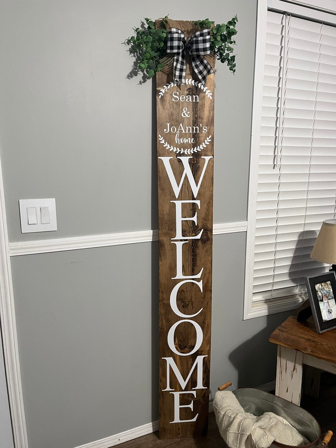 Farmhouse-inspired Standing Welcome Sign for Front Porch - Etsy