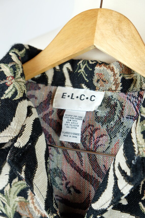 1990s ELCC Heavyweight Jacquard Safari Animal Print J… - Gem