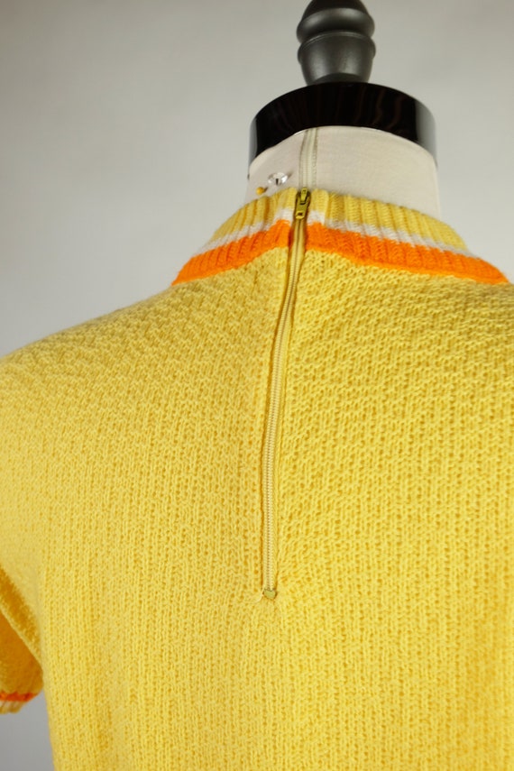 1960s Bobbie Brooks Yellow & Orange Mockneck Sweater - Gem
