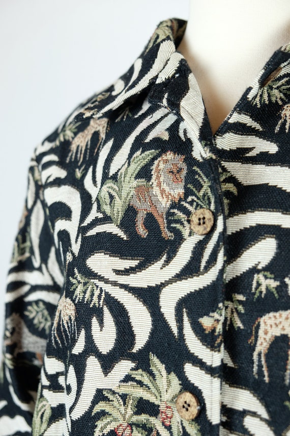 1990s ELCC Heavyweight Jacquard Safari Animal Print J… - Gem
