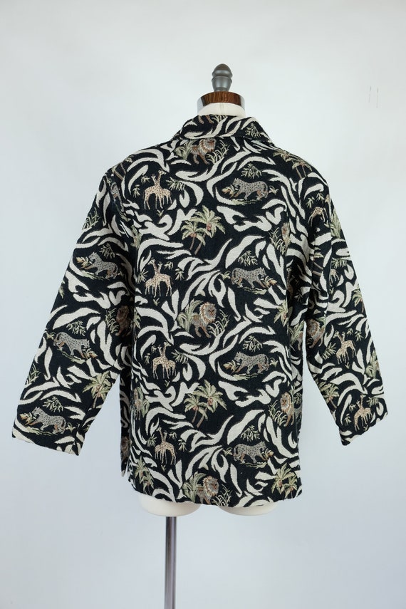 1990s ELCC Heavyweight Jacquard Safari Animal Print J… - Gem