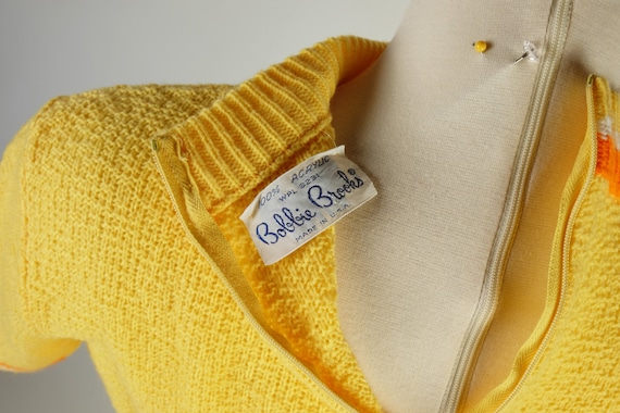 1960s Bobbie Brooks Yellow & Orange Mockneck Sweater - Gem