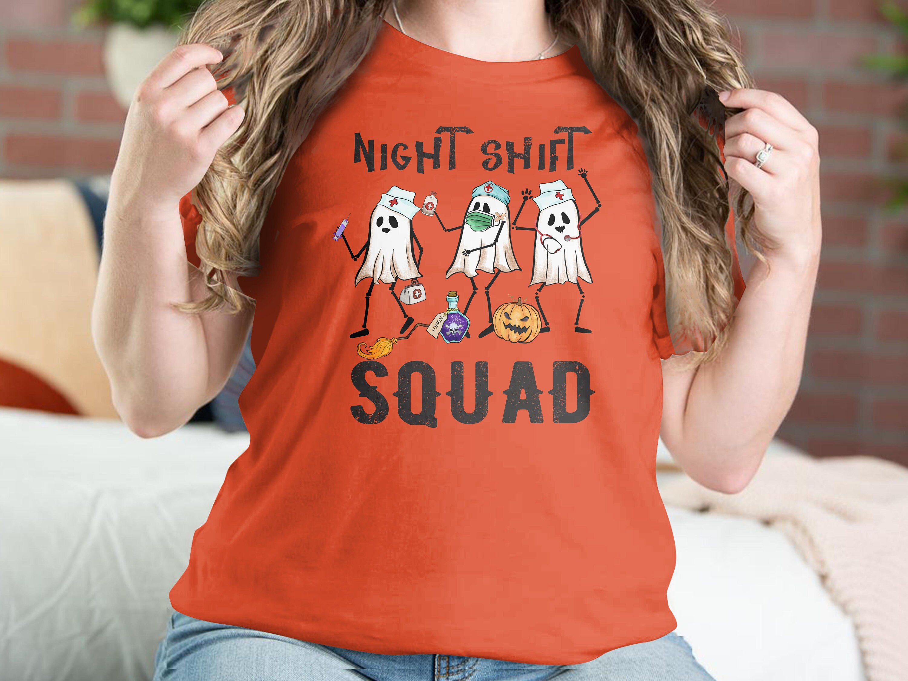 Halloween Nurse Shirt, Night Shift Squad, Nurse Halloween Shirt, Gift ...