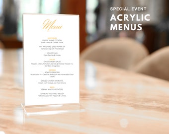 Acrylic Menus | Etsy