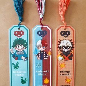 Chibi Heroes Laminated Bookmarks With Tassel - Etsy