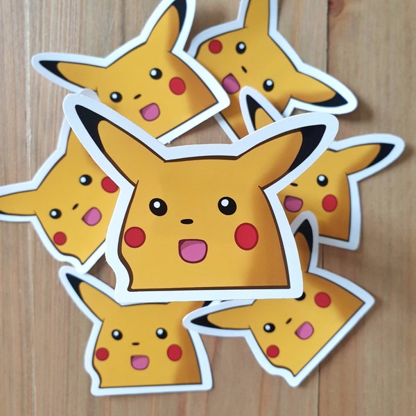 Surprised Pikachu Sticker - Etsy
