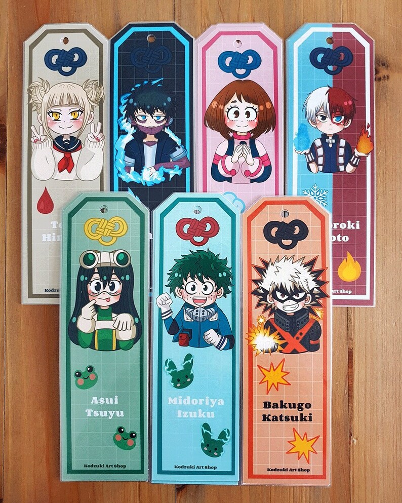 Chibi Heroes Laminated Bookmarks With Tassel - Etsy