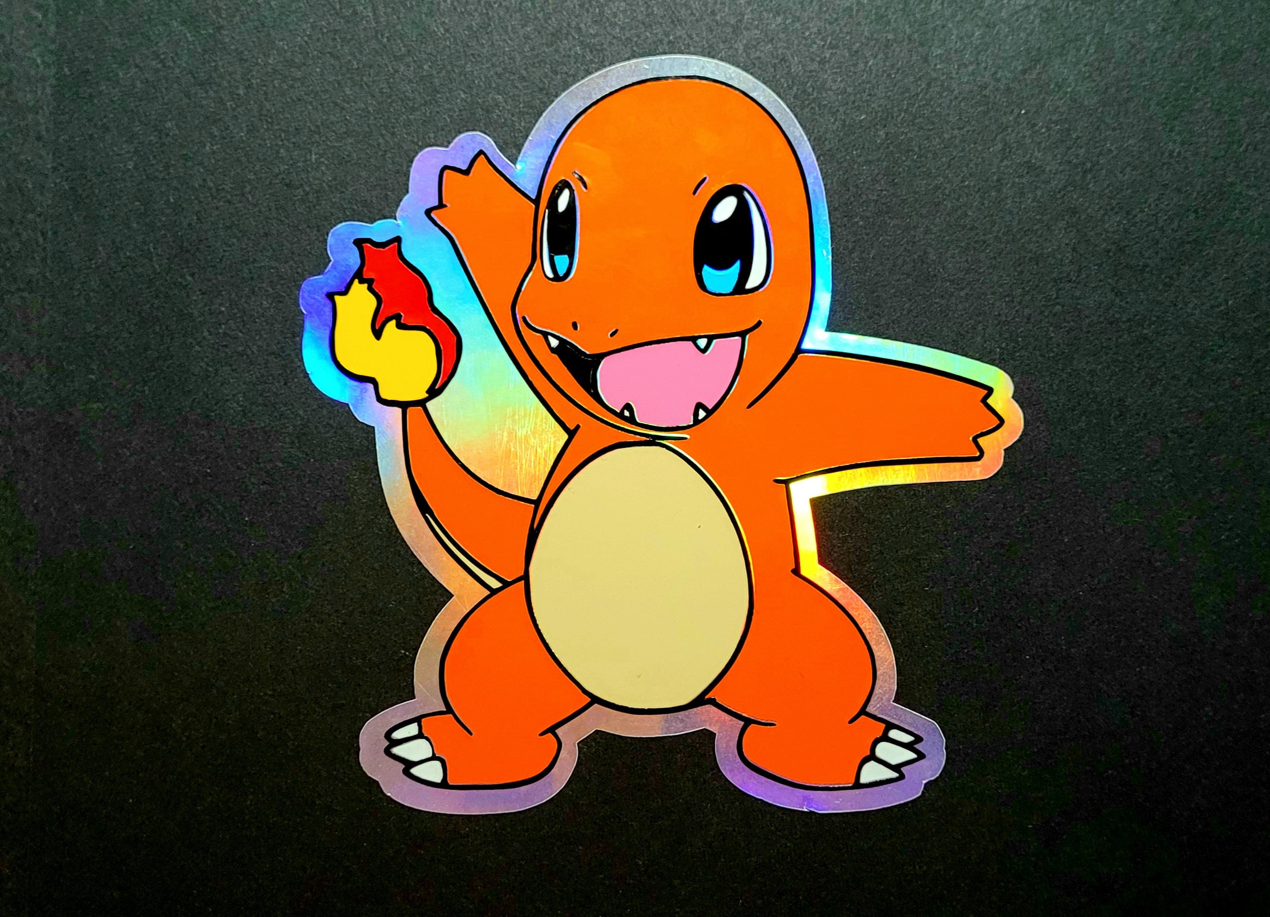 Pokemon Charmander holographic Sticker Vinyl charmander | Etsy