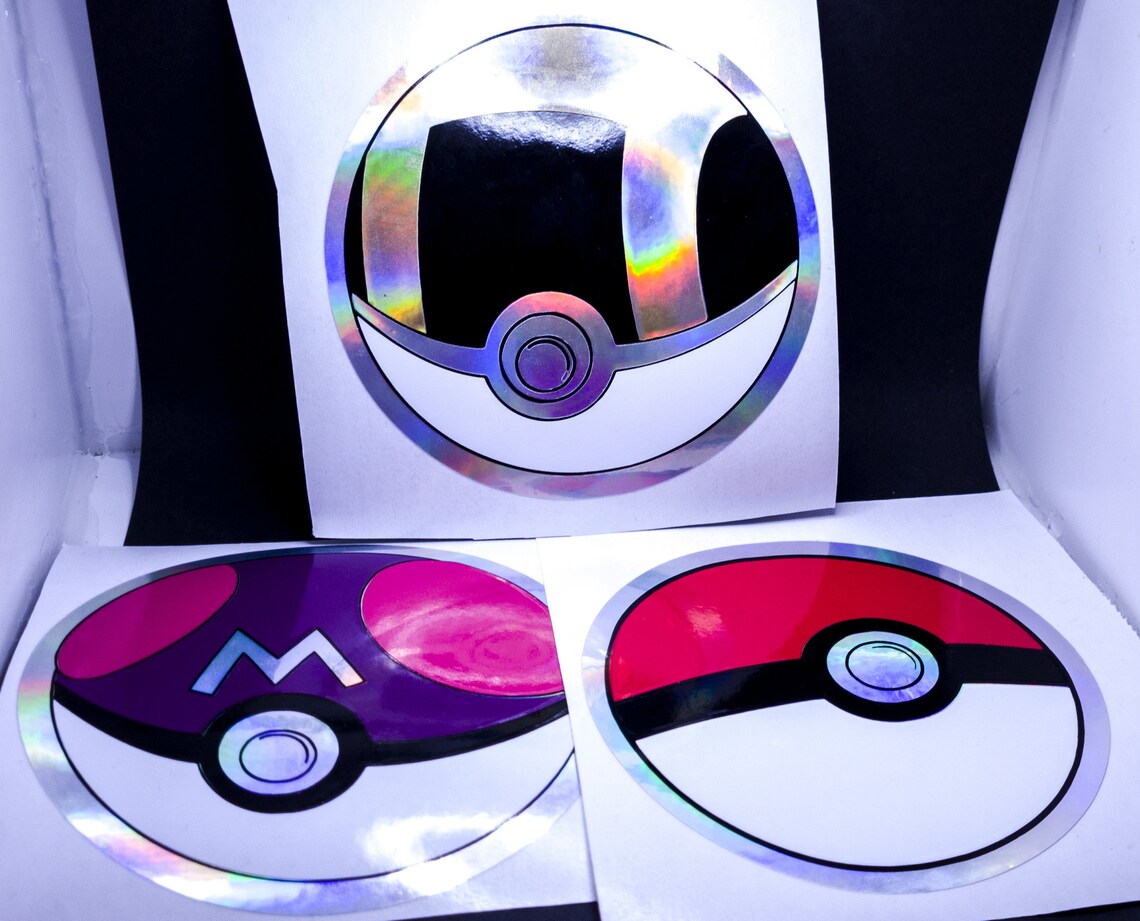 Pokemon pokeball Sticker Vinyl Pikachu Vinyl Custom pokemon | Etsy
