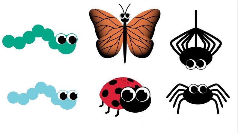 Bug Clip Art Big Eyed Bugs - Etsy