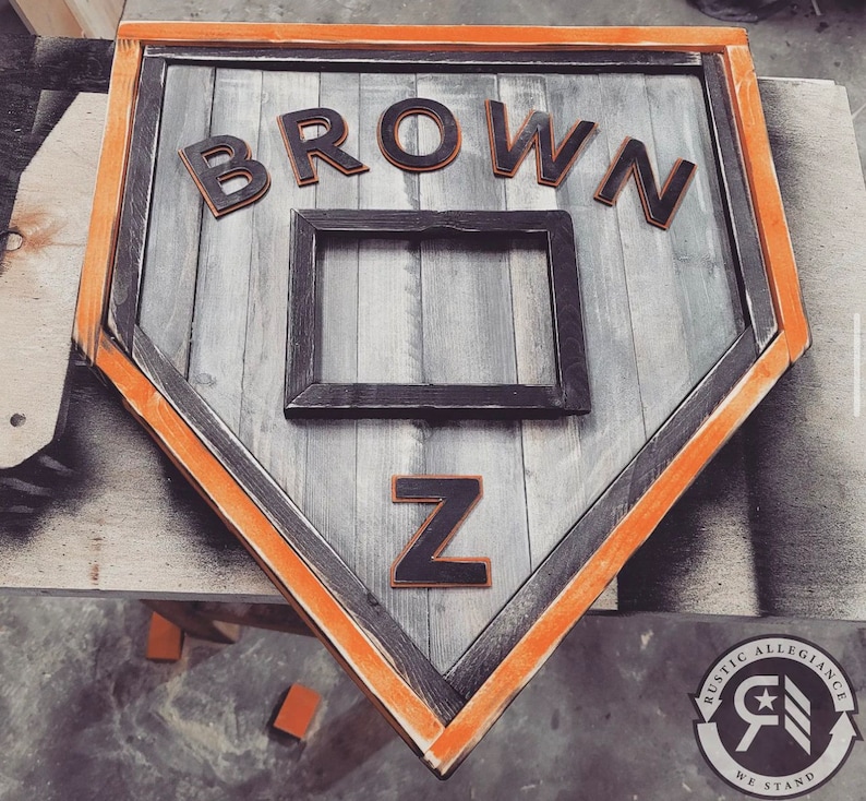 Baseball Home Plate Wooden Sign - Etsy
