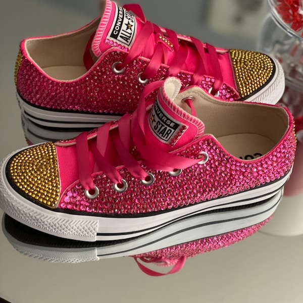 Pink Bling Converse - Etsy