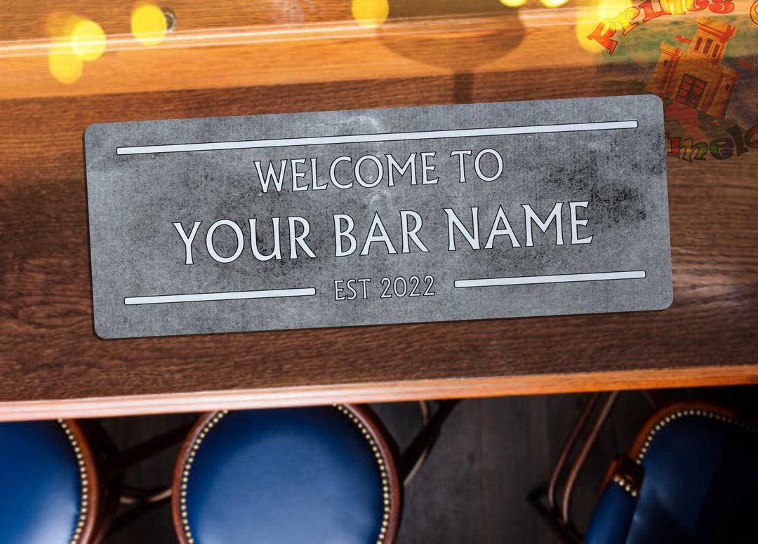 Modern Marbled Effect Themed Bar Runner, Bar Accessories, Home Bar, Bar ...