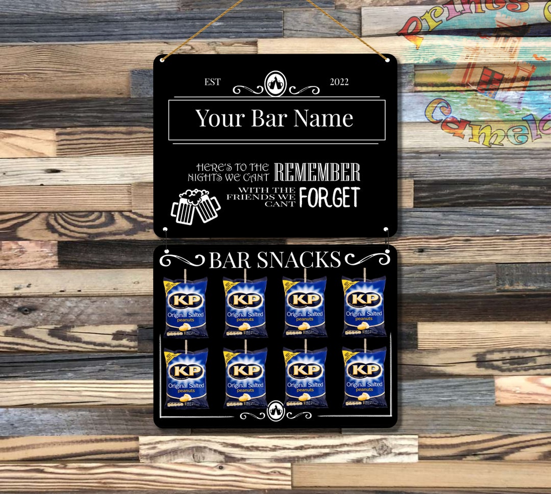 Personalised Refillable Bar Snack Holder Bar Accessories, Home Bar, Bar ...