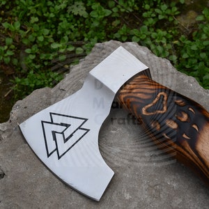 Beautiful Viking Bearded Axe and Axe Sheath With Custom Engraving ...