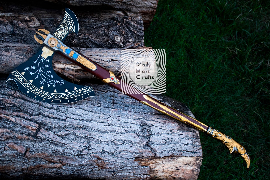 God of War Leviathan Axe, Handmade Leviathan Axe Replica, Kratos Axe ...