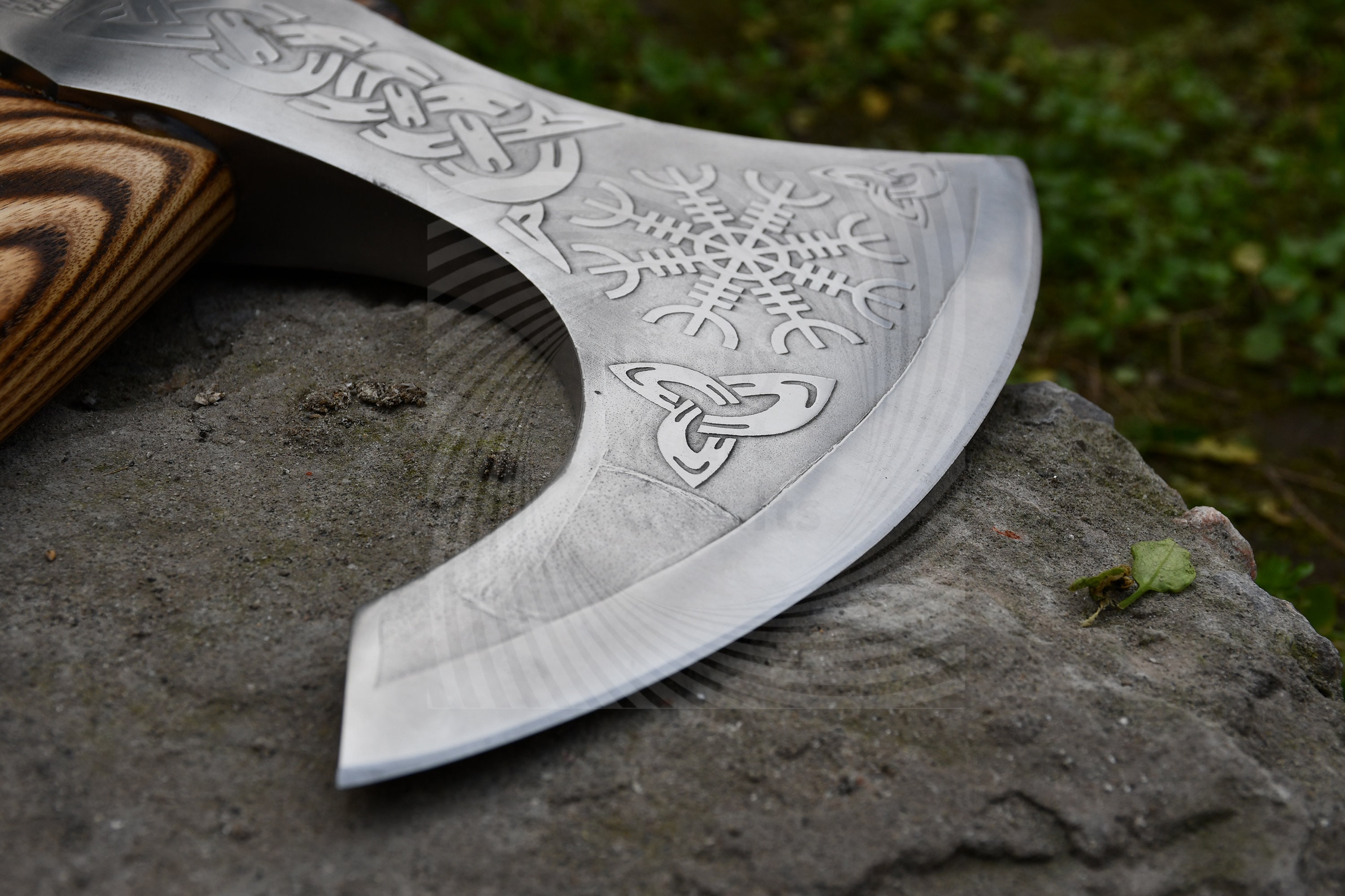 Beautiful Viking Axe Carving Axe Handle made by Ash | Etsy