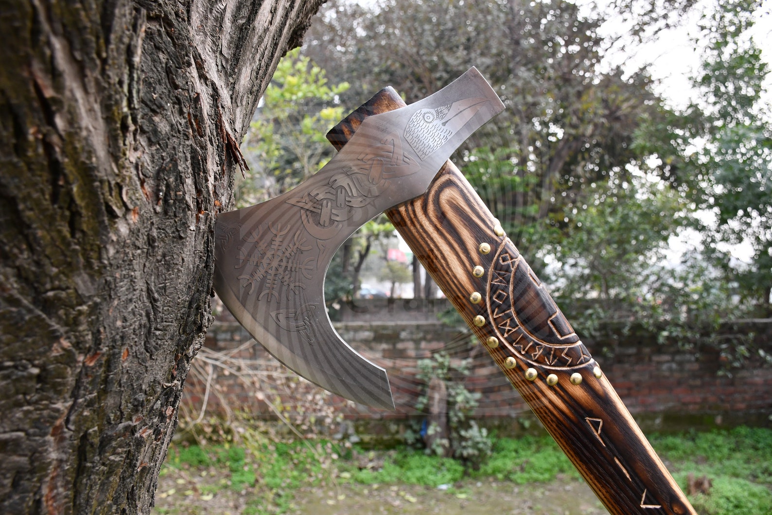Beautiful Viking Axe Carving Axe Handle Made by Ash - Etsy Canada