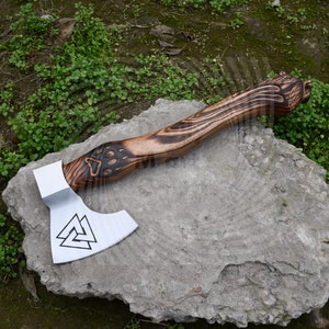 Beautiful Viking Bearded Axe and Axe Sheath With Custom Engraving ...