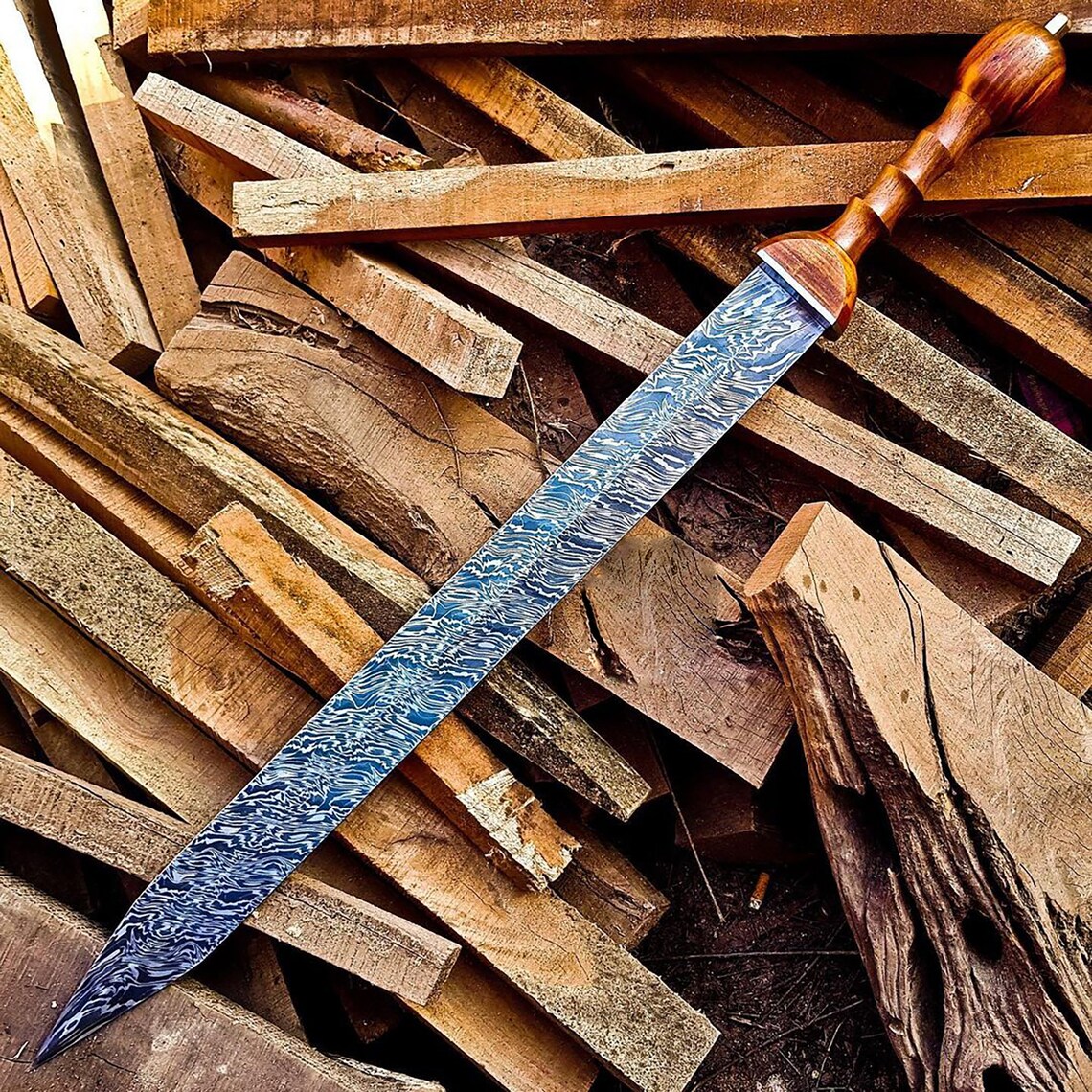 35viking Sword Hand Forged Sword Damascus Steel - Etsy