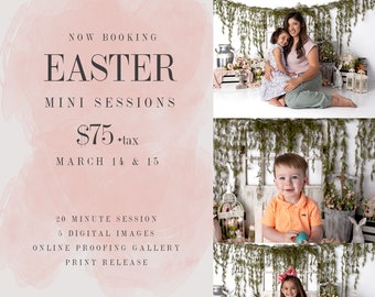 Easter Mini Session Template, Easter Mini Sessions Template, Easter ...