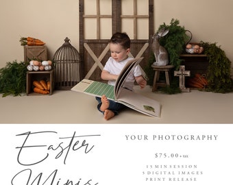 Easter Mini Session Template, Easter Mini Sessions Template, Easter ...