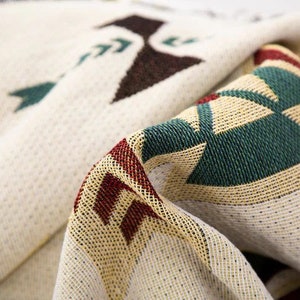 Aztec Throw Blanket Cotton Bohemian Throw Blanket Fringed Sofa Throw ...