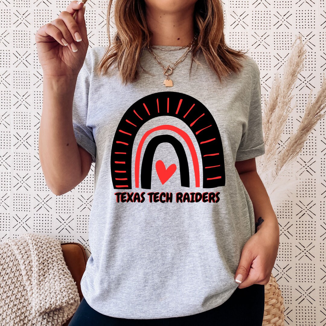 Texas Tech Rainbow University Shirt Texas Tech Shirt Texas - Etsy