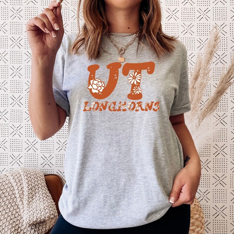 UT Austin Floral Shirt, University Shirt, Floral University Shirt ...