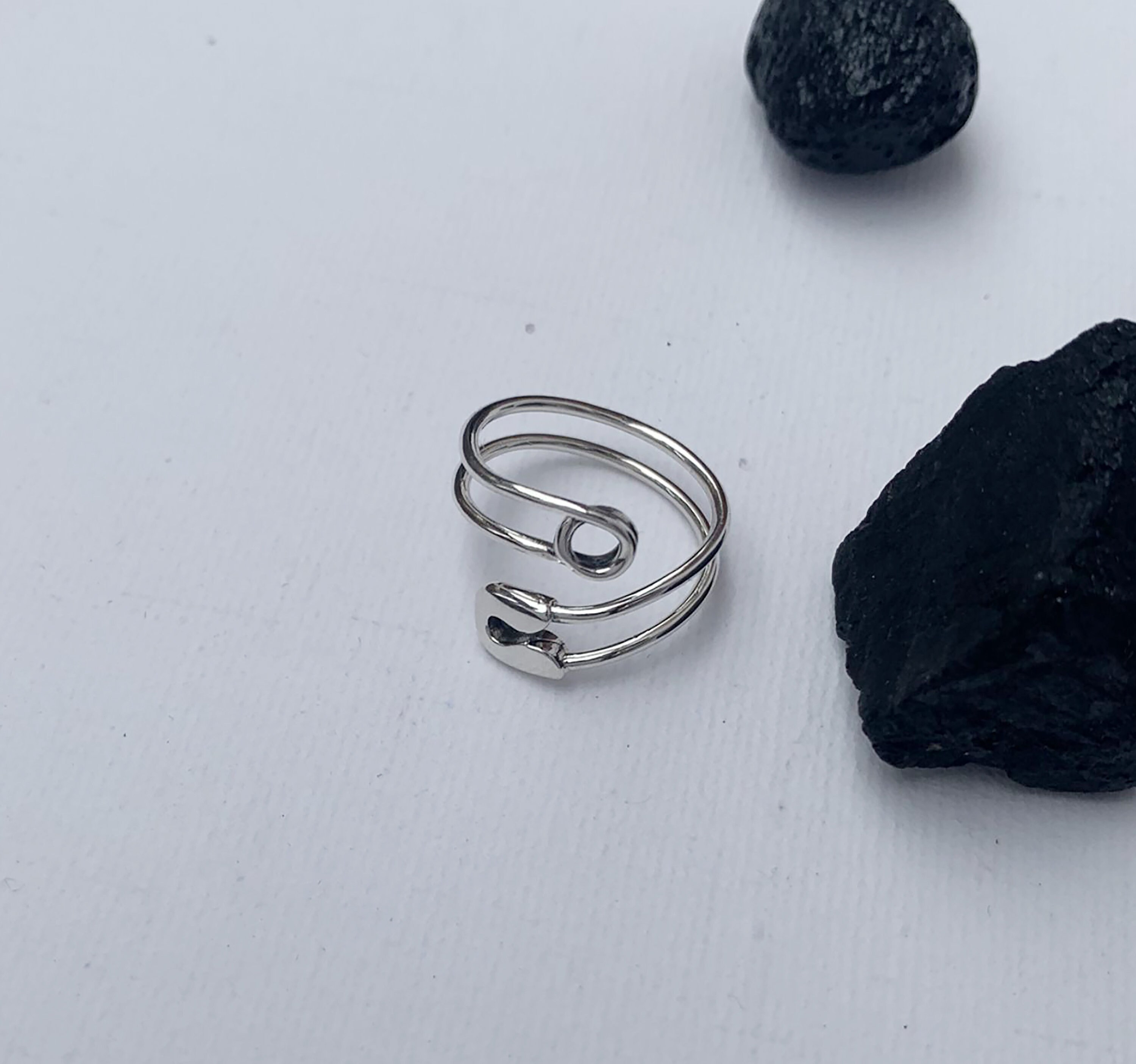 Sterling Silver Pin Ring Stylish Pin Ring 925 Ring - Etsy