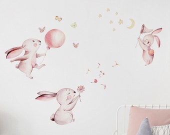 Bunny Wall Decal | Etsy