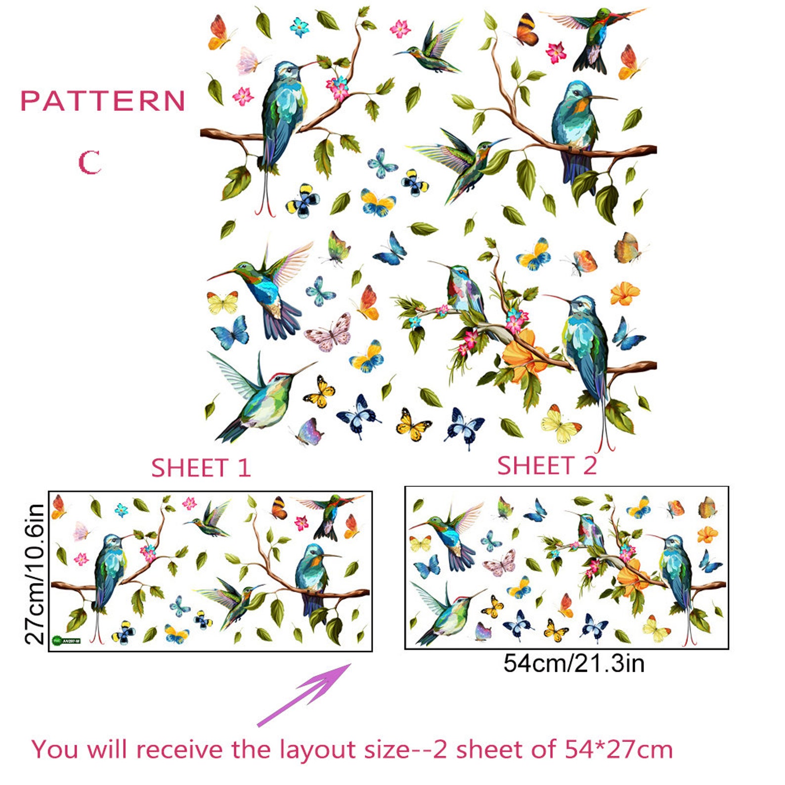 Spring Flower Window Clingsstatic Cling Window Stickerflower - Etsy