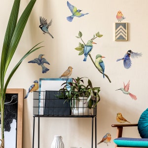 Bird Wall Decals for Bedroom Nature Wall Stickers Kidsroom Removable ...