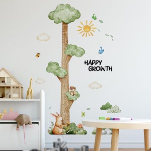Tree Height Chart Wall Decals: Woodland Nursery Decor - Etsy