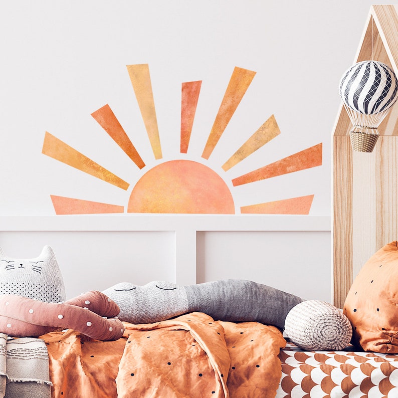 Rising Sun Wall Decalwall Stickers for Kids Bedroom - Etsy