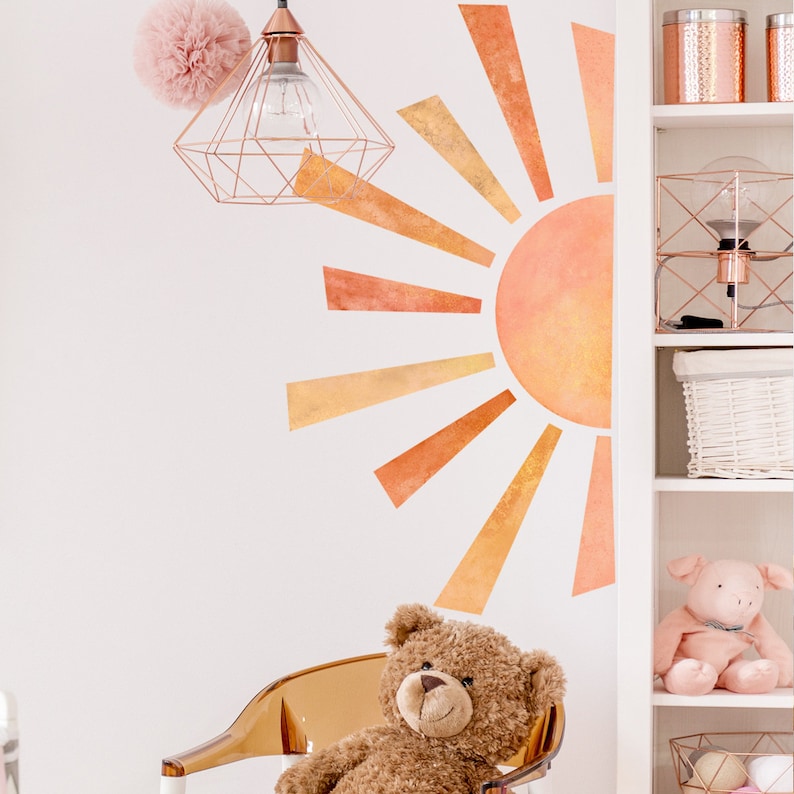 Rising Sun Wall Decalwall Stickers for Kids Bedroom - Etsy