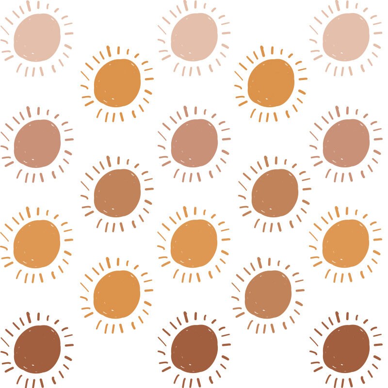 Nursery Decorboho Small Sun Wall Sticker Set36pcspastel - Etsy