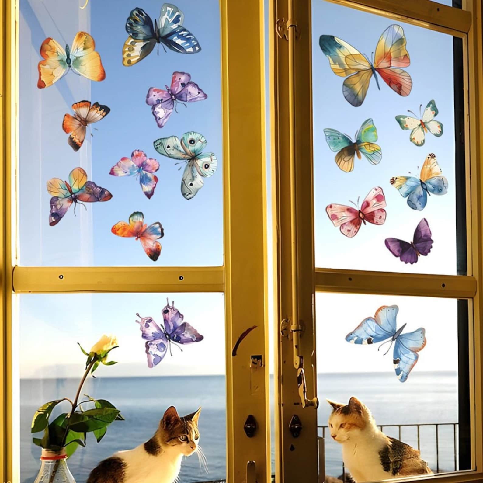 Butterfly Window Clings: Static Cling Decals, Spring Decor - Etsy