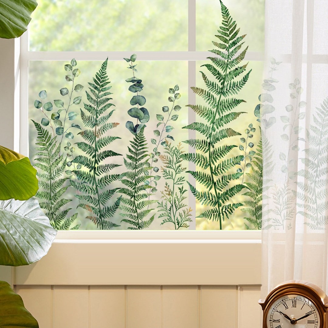 Fern Window Cling: Reusable Spring Plant Decor Decals - Etsy