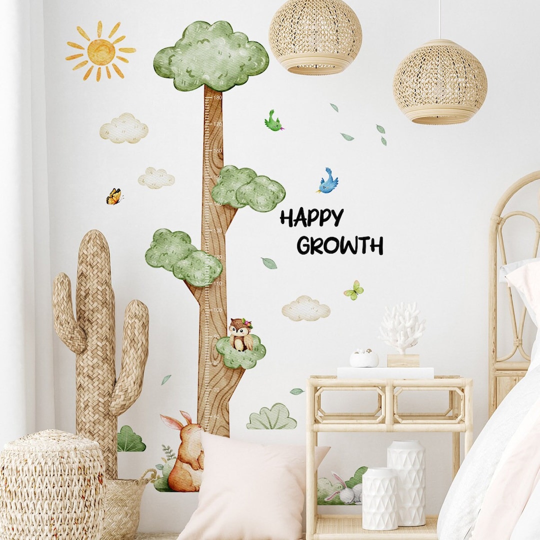 Height Chart Wall Decals, Kids' Growth Chart Stickers,nursery Wall ...
