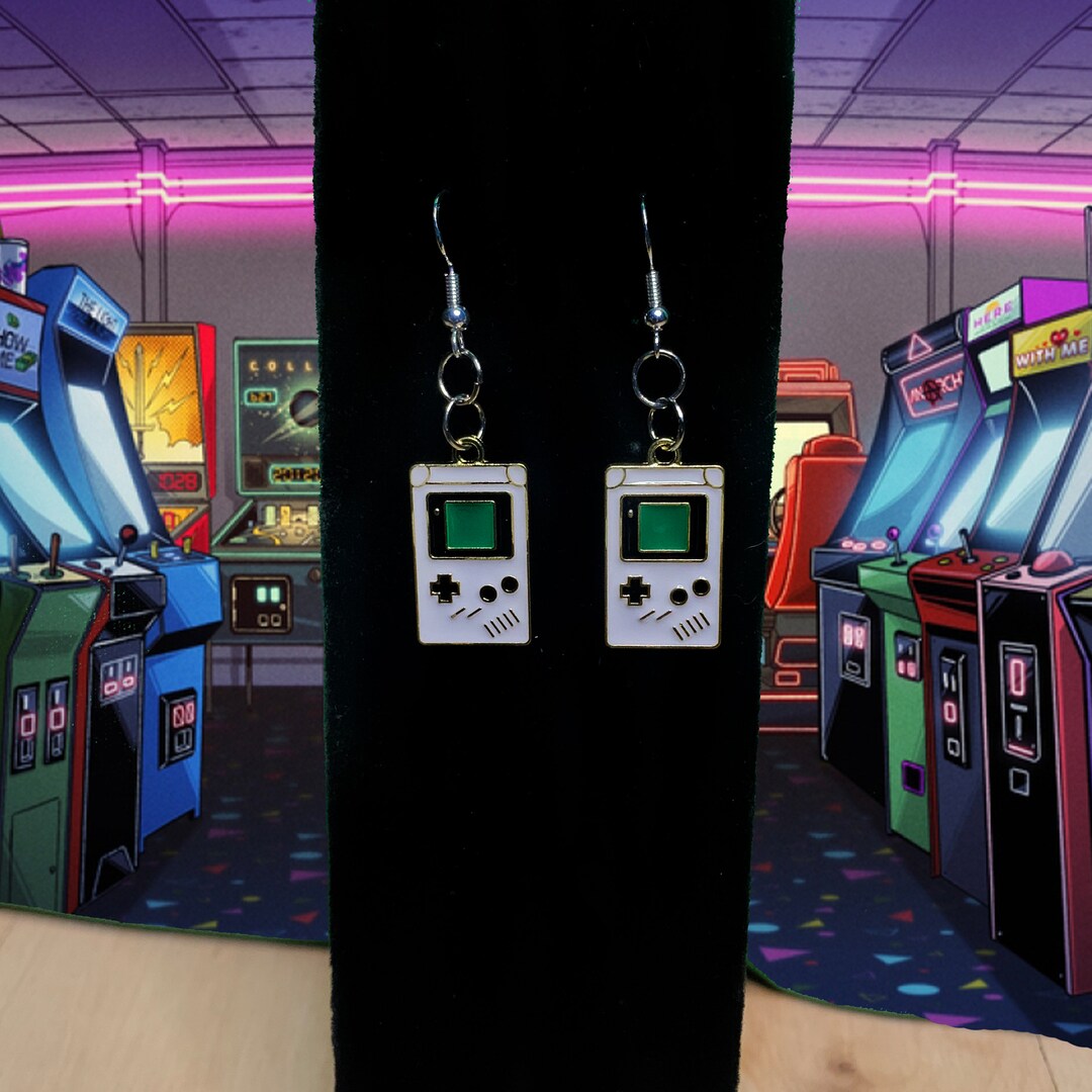 Game Boy Inspired Dangle Earrings, Metal, Video Games, Indie, Gamer ...