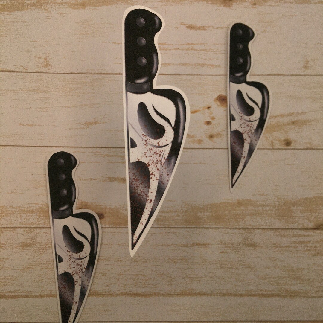 Scream Knife Sticker, Horror Sticker, Scary Movie Sticker, Laptop ...