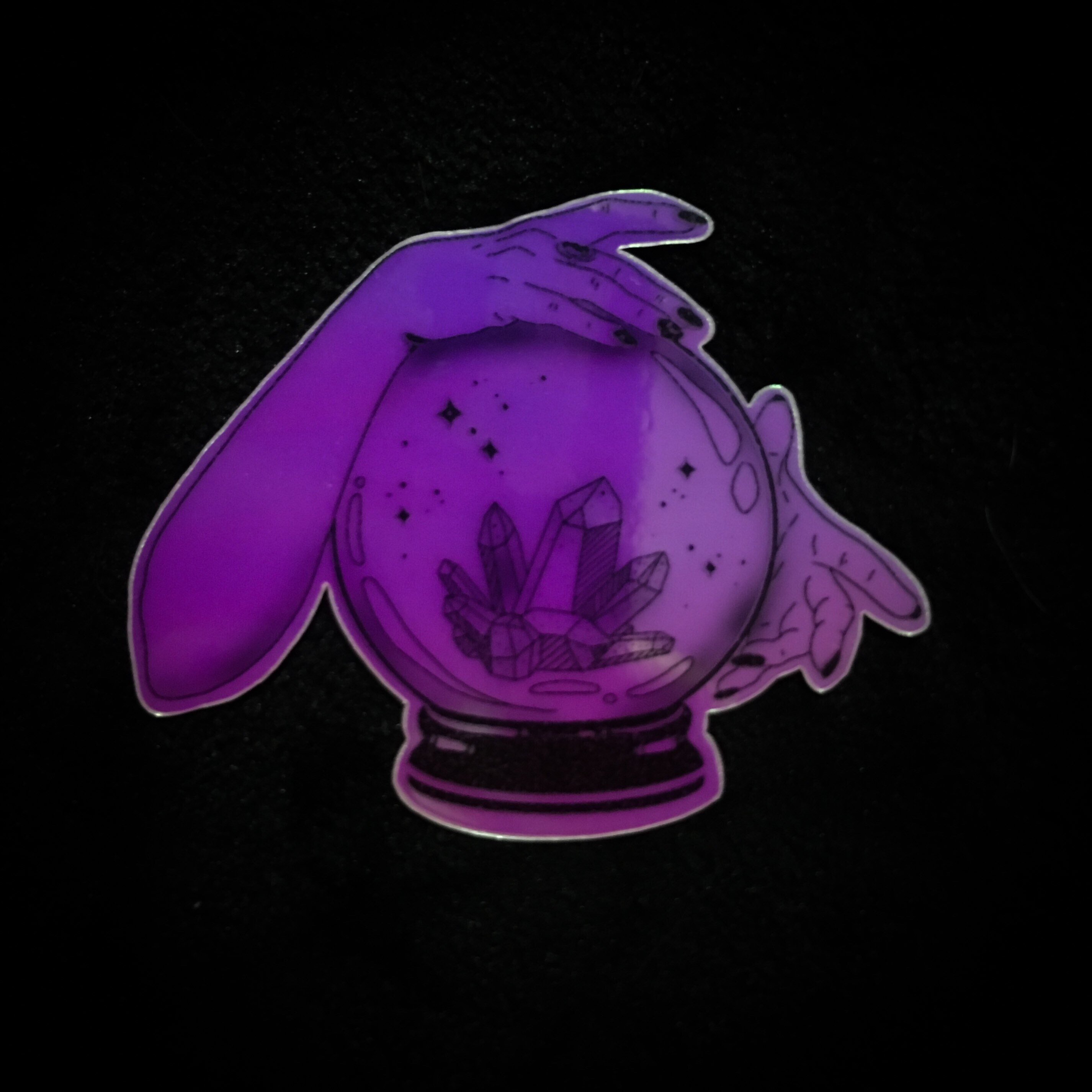 Iridescent Crystal Ball Stickers, Spiritual Sticker, Psychedelic ...