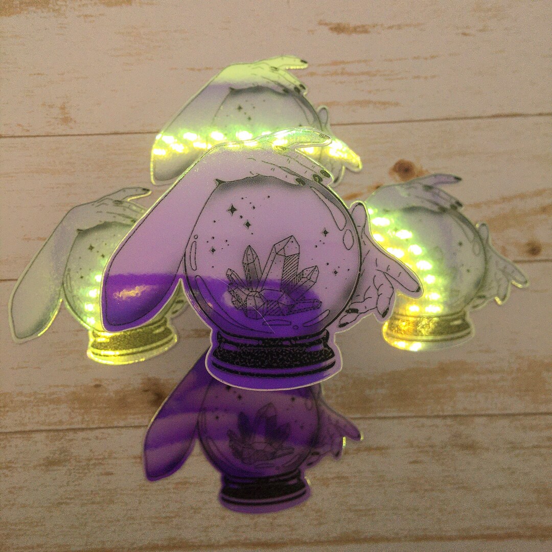 Iridescent Crystal Ball Stickers, Spiritual Sticker, Psychedelic ...