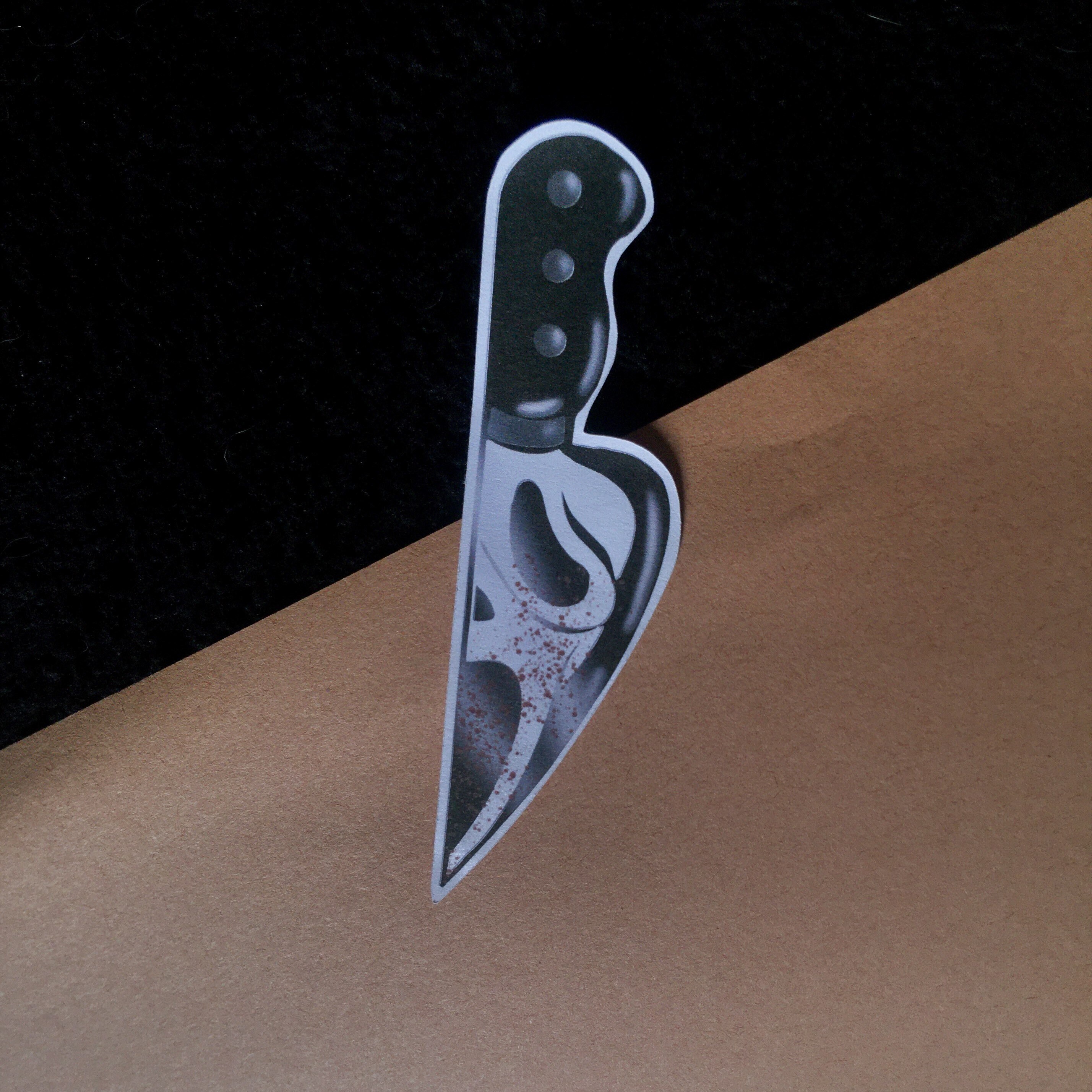 Scream Knife Sticker Horror Sticker Scary Movie Sticker - Etsy