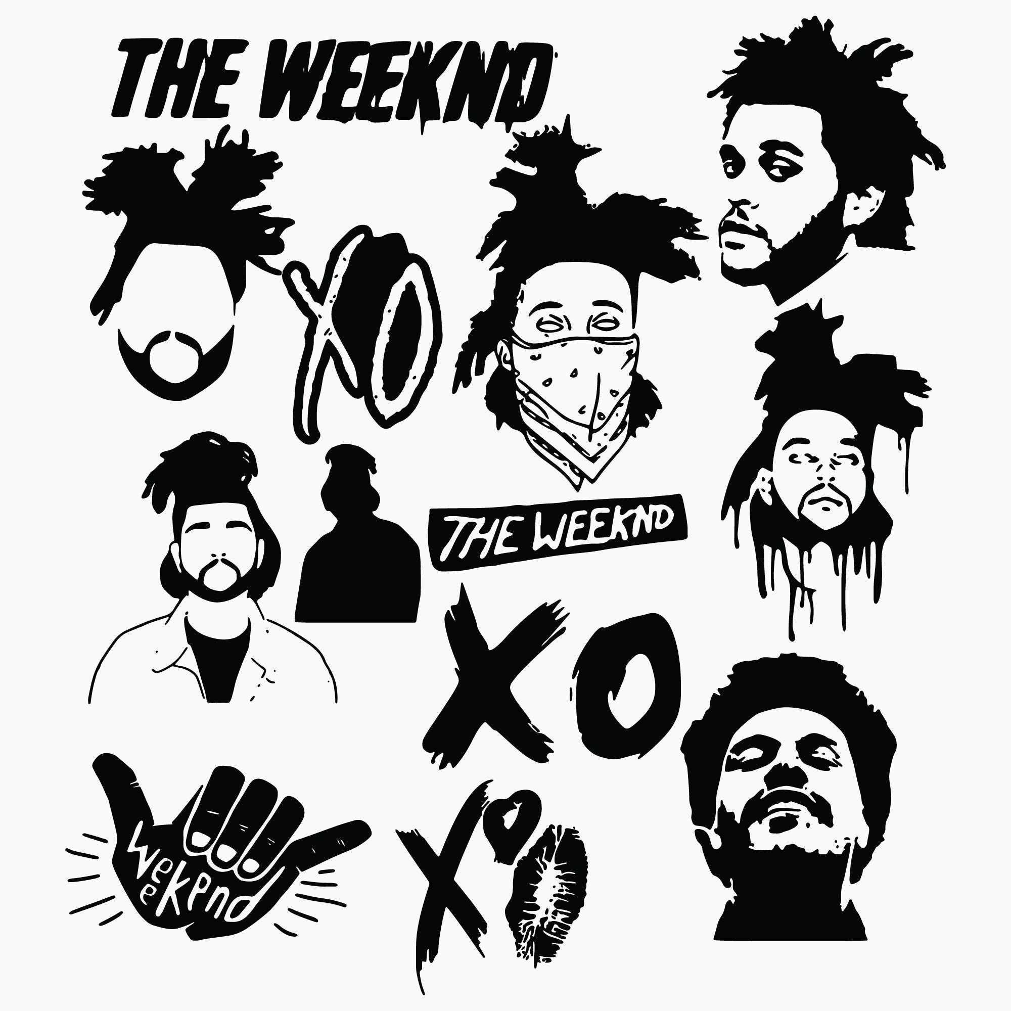 The Weeknd Svg Music Artist Pack Svg Weeknd Svg The Weeknd | Etsy