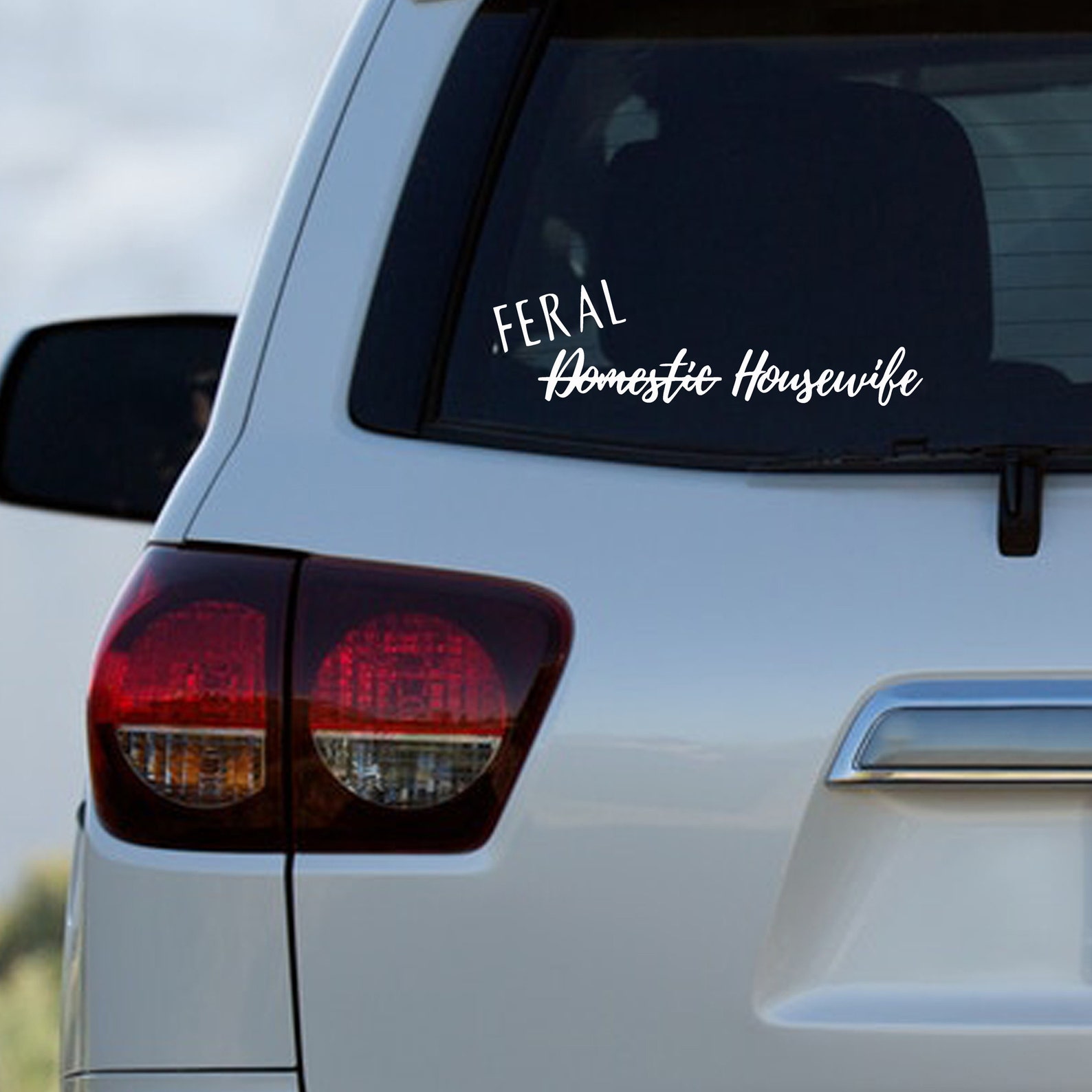 FUNNY Feral Housewife Car Window Decal Sticker Self Gift | Etsy