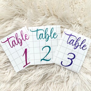 Table Number Decal Sticker, Wedding Table Numbers, Stickers for DIY ...