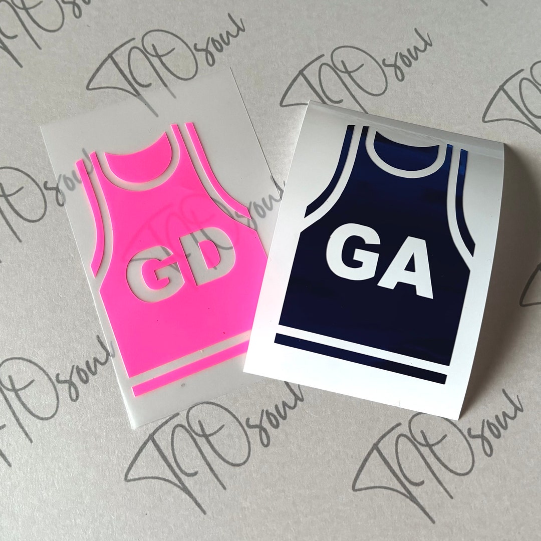 Netball Sticker, Netball Position Decal Sticker, Sports Jersey Decal ...