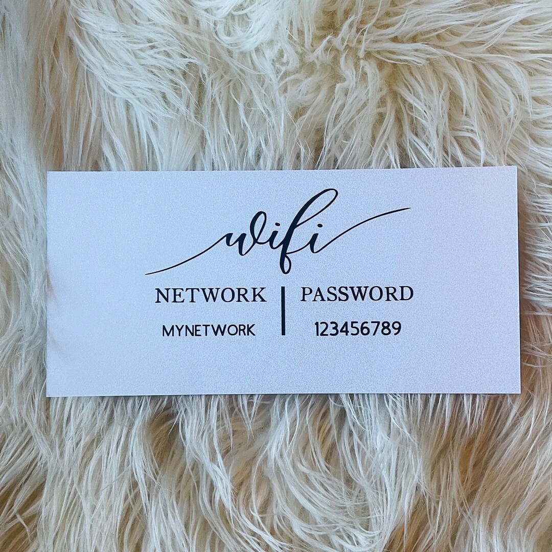 Wifi Login Vinyl Decal Sticker Wifi Wall Decal DECAL ONLY - Etsy